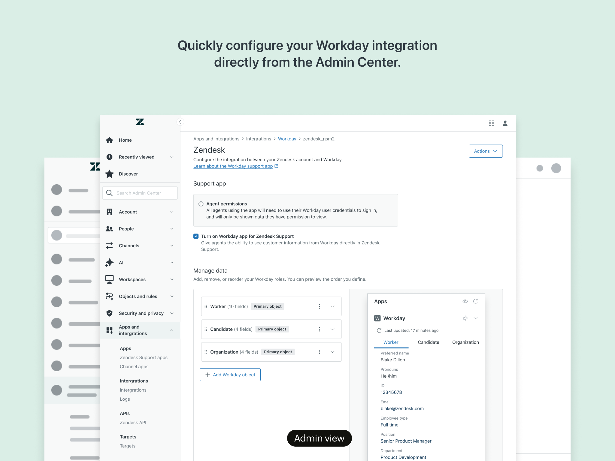 Workday App Integration with Zendesk Support